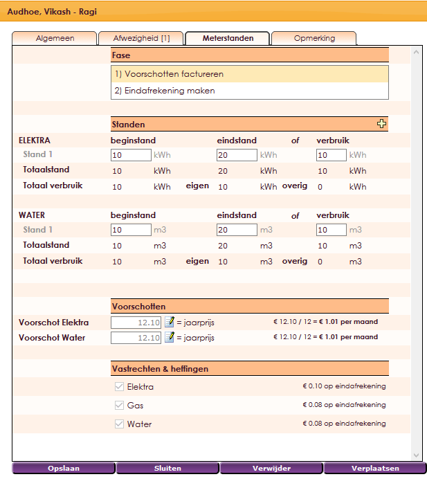 Meterstanden - Helpsite (powered by e-captain.nl)